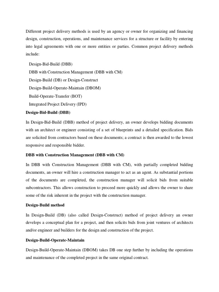 Design Build | PDF | Construction Management | Business