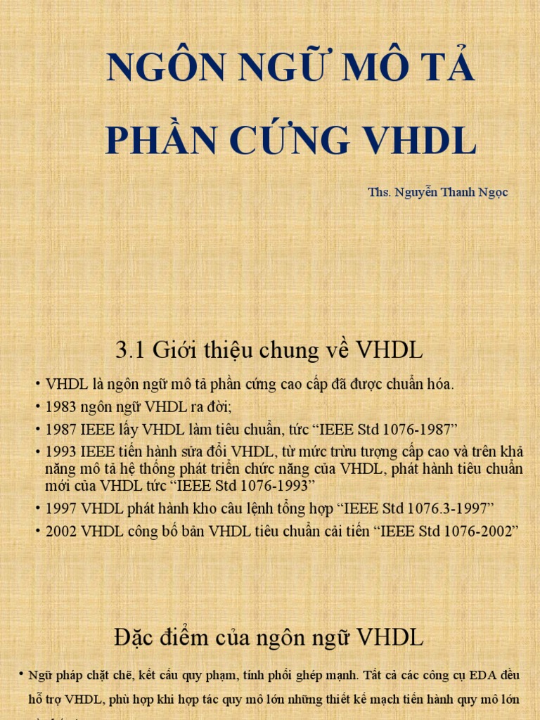 Thiết kế VHDL (1) | PDF