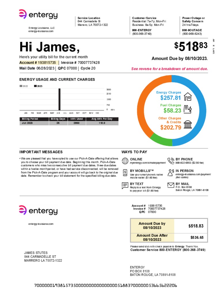 EBilllhhwg | PDF | Cheque | Fee