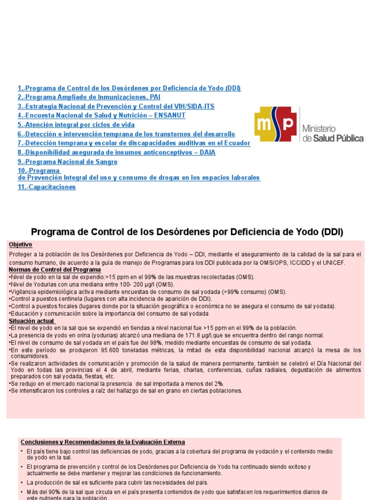 UNIDAD 5 PROGRAMAS DEL MSP | PDF | Control de la natalidad | sal