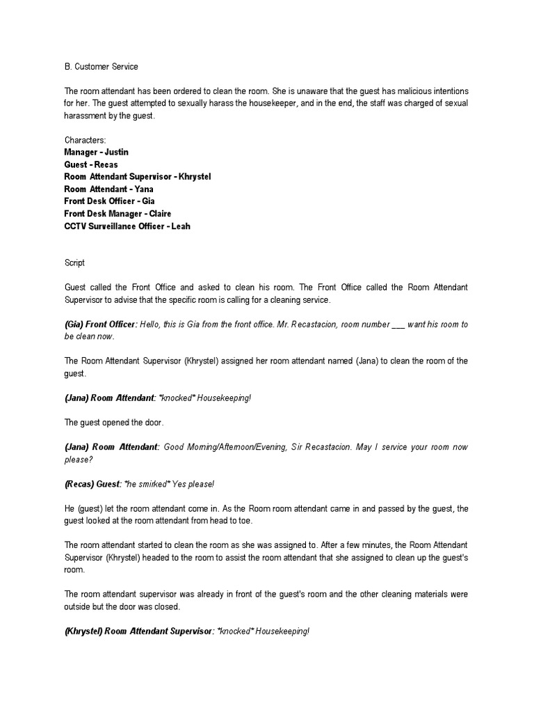 B. Customer Service | PDF