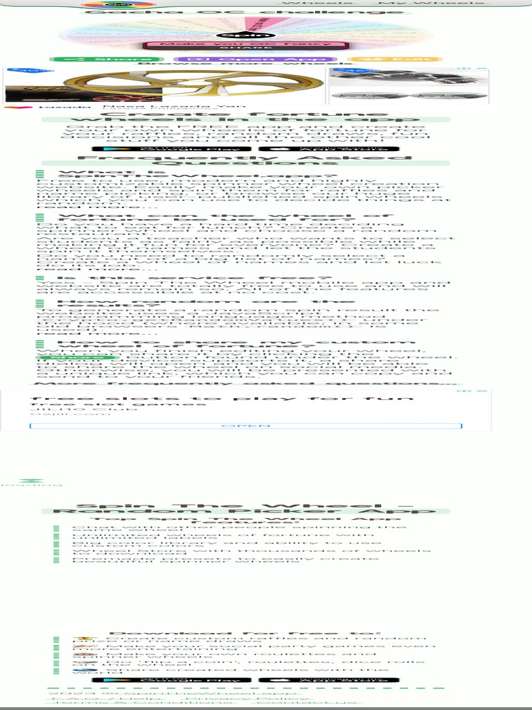 Gacha OC Challenge Spin The Wheel - Random Picker | PDF | Computing ...