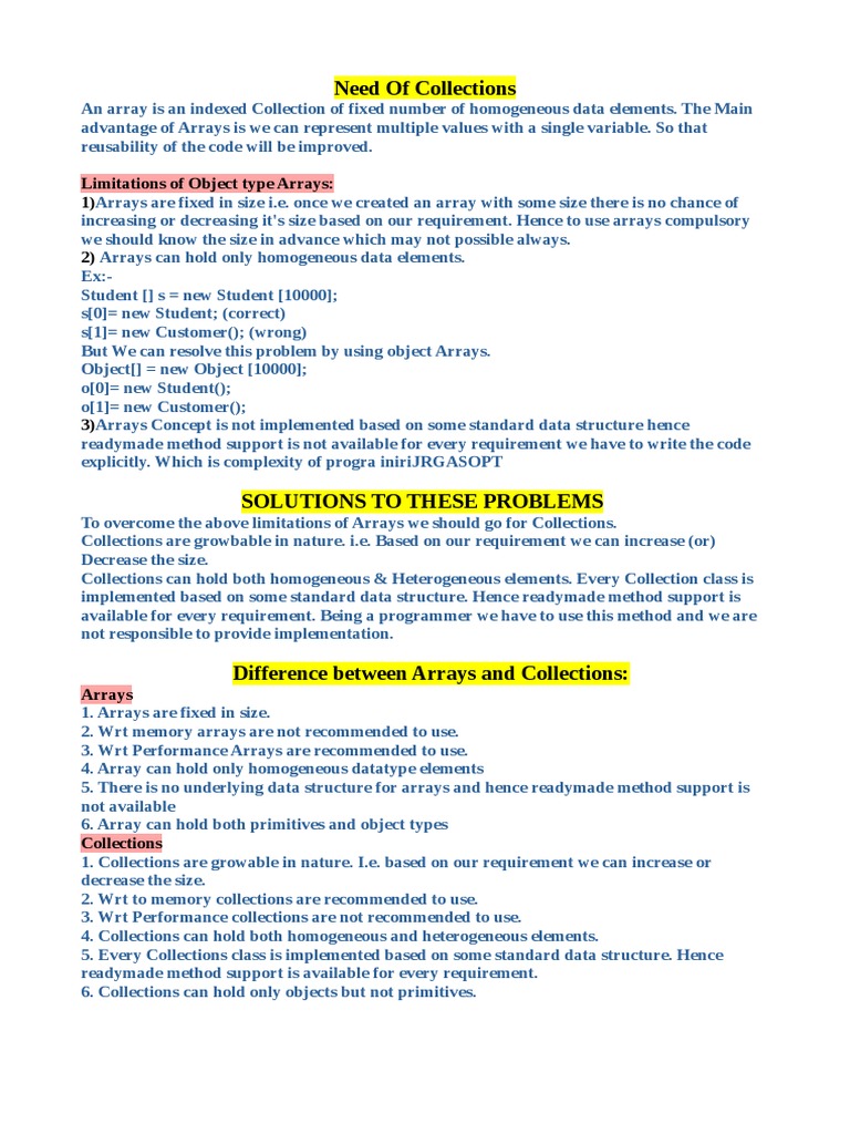 Java Collection Notes Pdf Programming Constructor Object Oriented Programming 7502