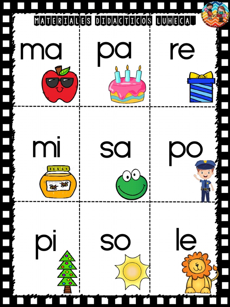 Lotería de Sílabas para Imprimir | PDF