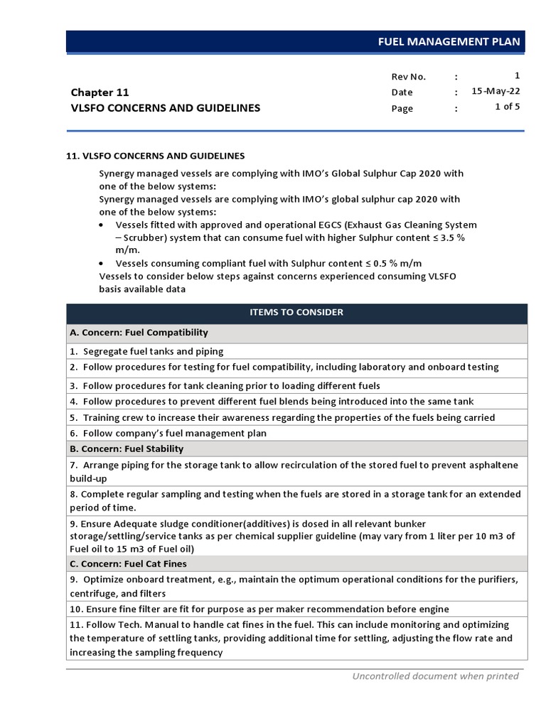 VLSFO Concerns and Guidelines | PDF | Fuel Oil | Lubricant