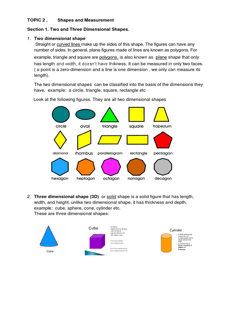 Shapes and Measurement | Download Free PDF | Shape | Length