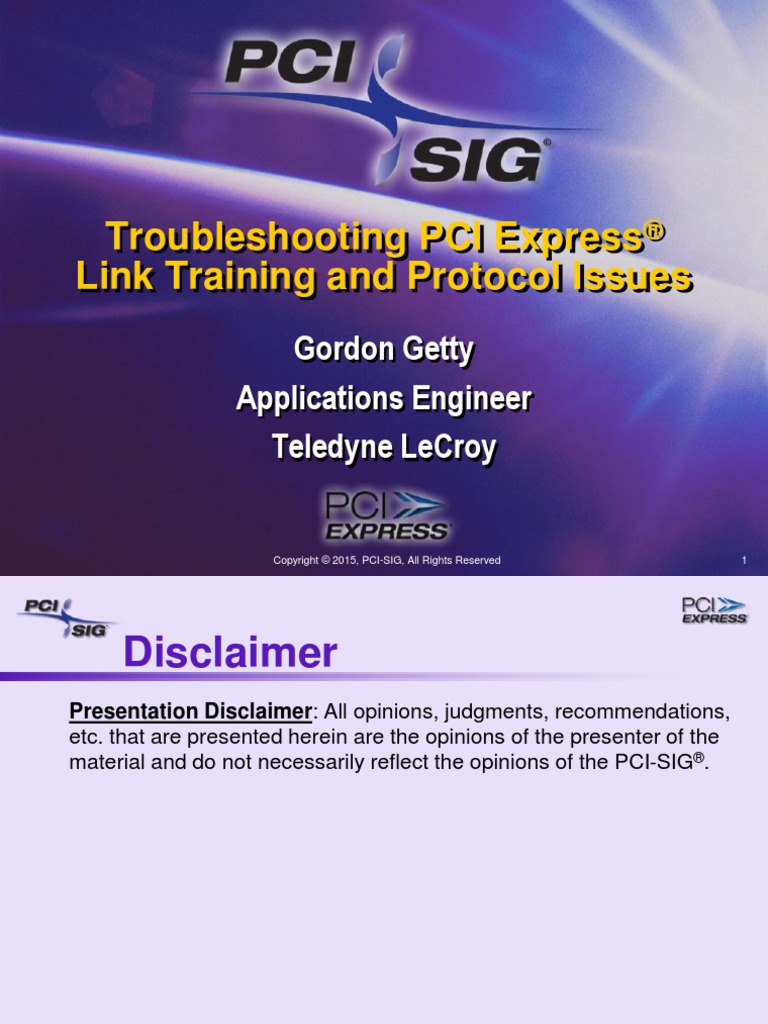 02 01 Troubleshooting PCI Express Link Training and Protocol Issues FROZEN | Download Free PDF ...