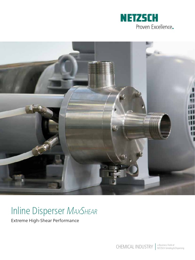 NETZSCH Inline Disperser MaxShear EN | PDF | Pump | Paint