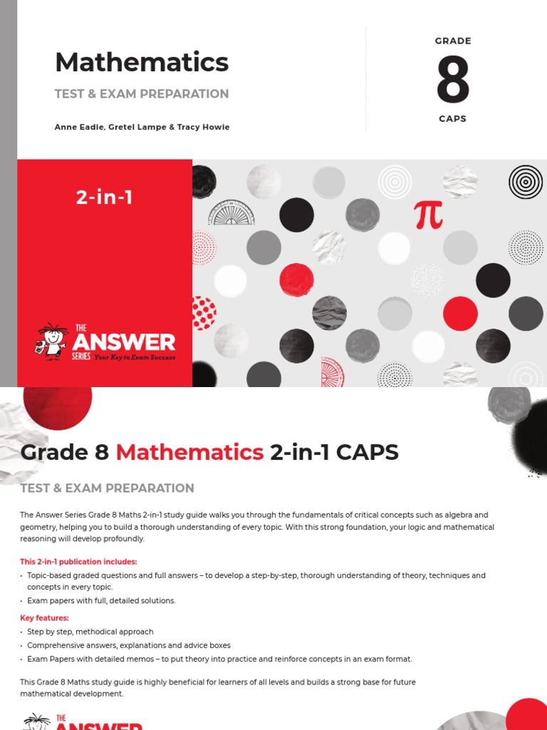 GR 8 Maths 2 in 1 Extracts | PDF | Area | Mathematics