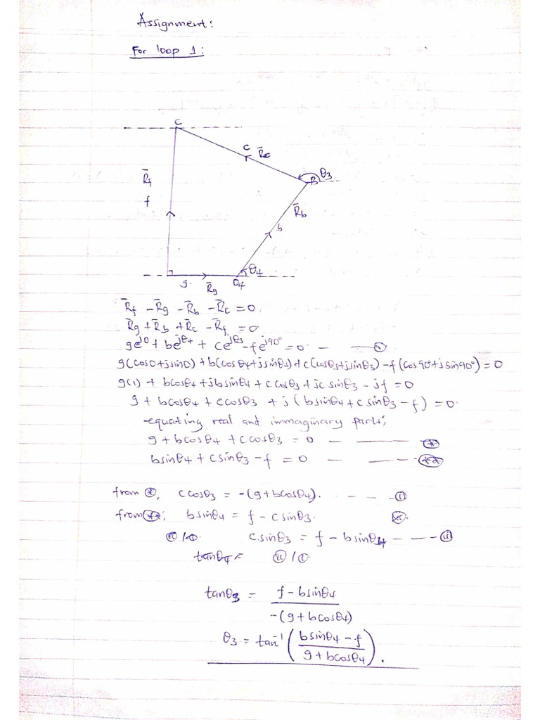 Solution To Theory of Machines Assignment | PDF Solution To Theory of Machines Assignment | PDF