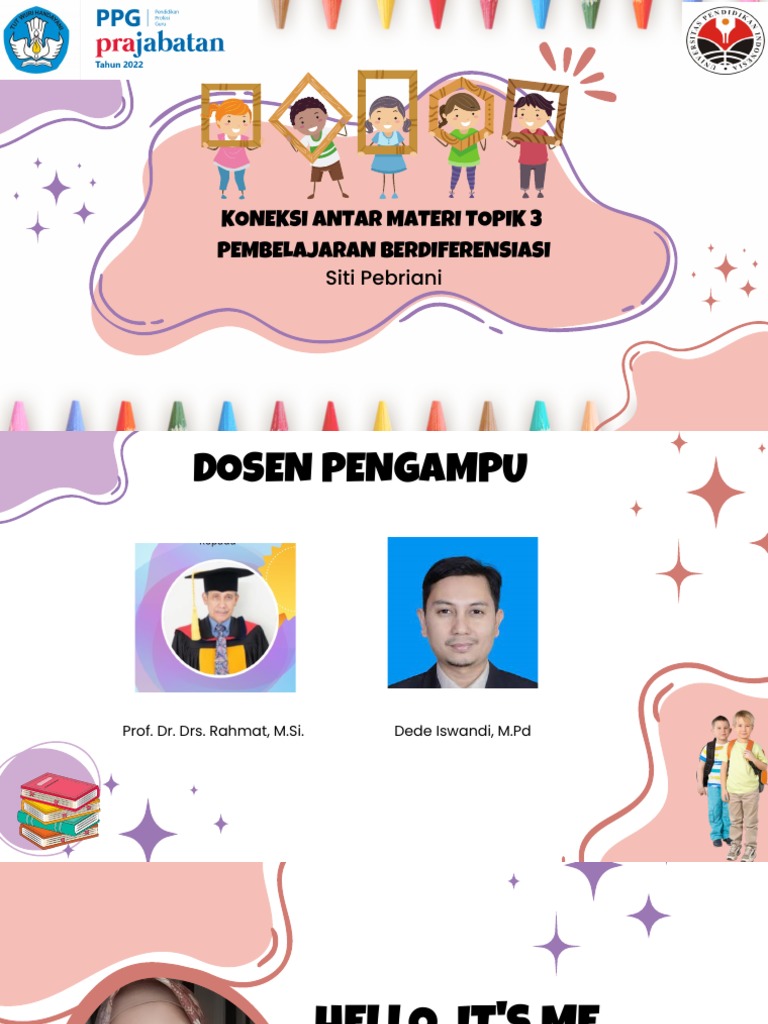 Koneksi Antar Materi Topik 3 Pembelajaran Berdiferensiasi. SITI PEBRIANI | PDF