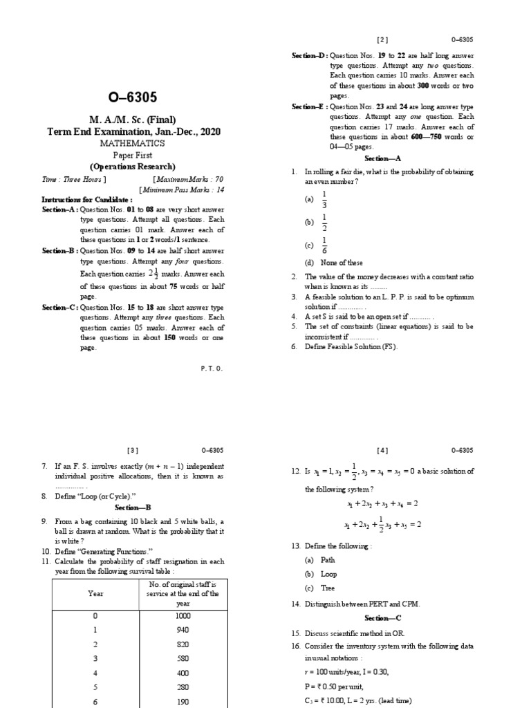 Msc Final Maths Pdf C Mean