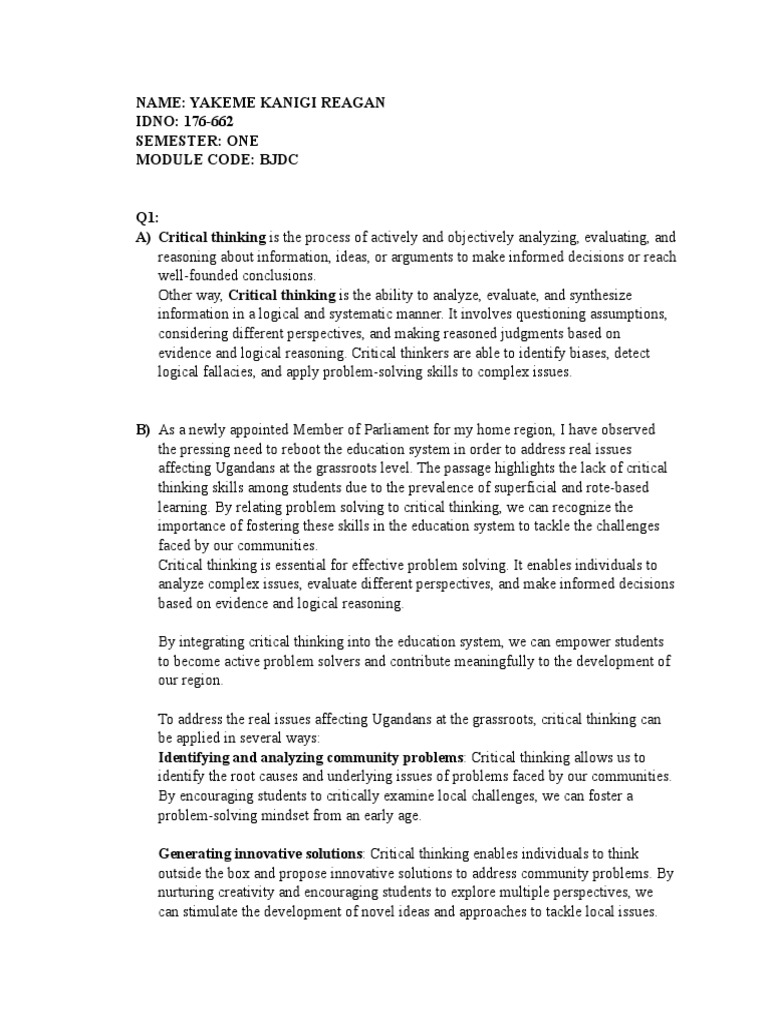 Communication Skills Exam | PDF | Critical Thinking | Innovation