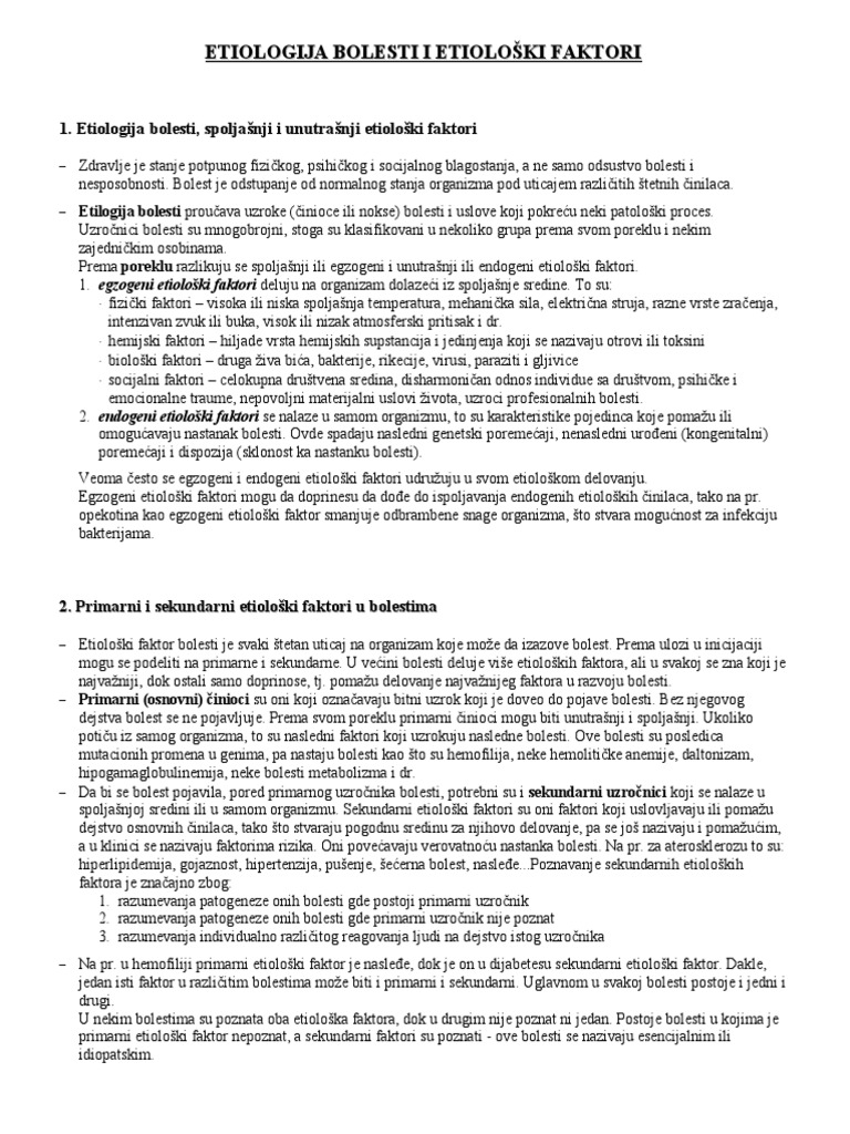 Patofiziologija-Odgovori Na Pitanja | PDF