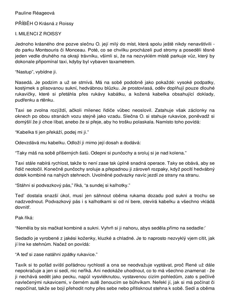 Pribeh O Krasna Z Roissy Pauline Reage (Kniha) | PDF