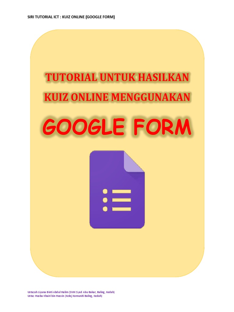 Cara Buat Google Form | PDF