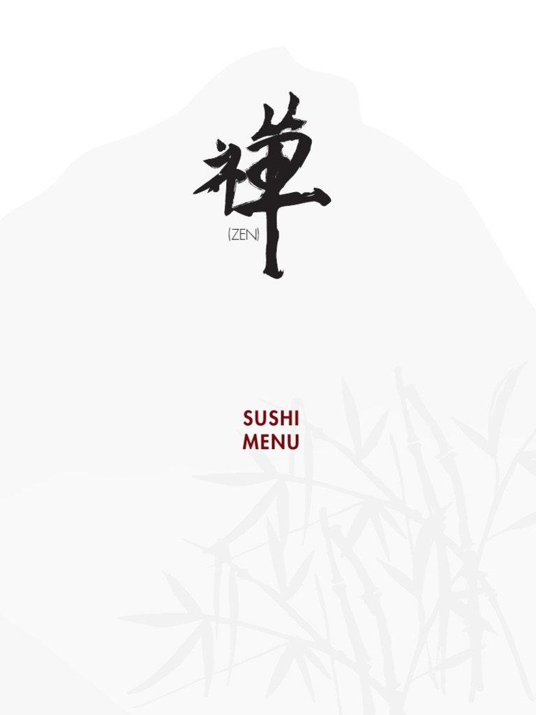 Zen Sushi Menu at Hard Rock | PDF | Sushi | Foods