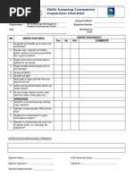 Roller Compactor Inspection Checklist | PDF | Wheeled Vehicles | Car