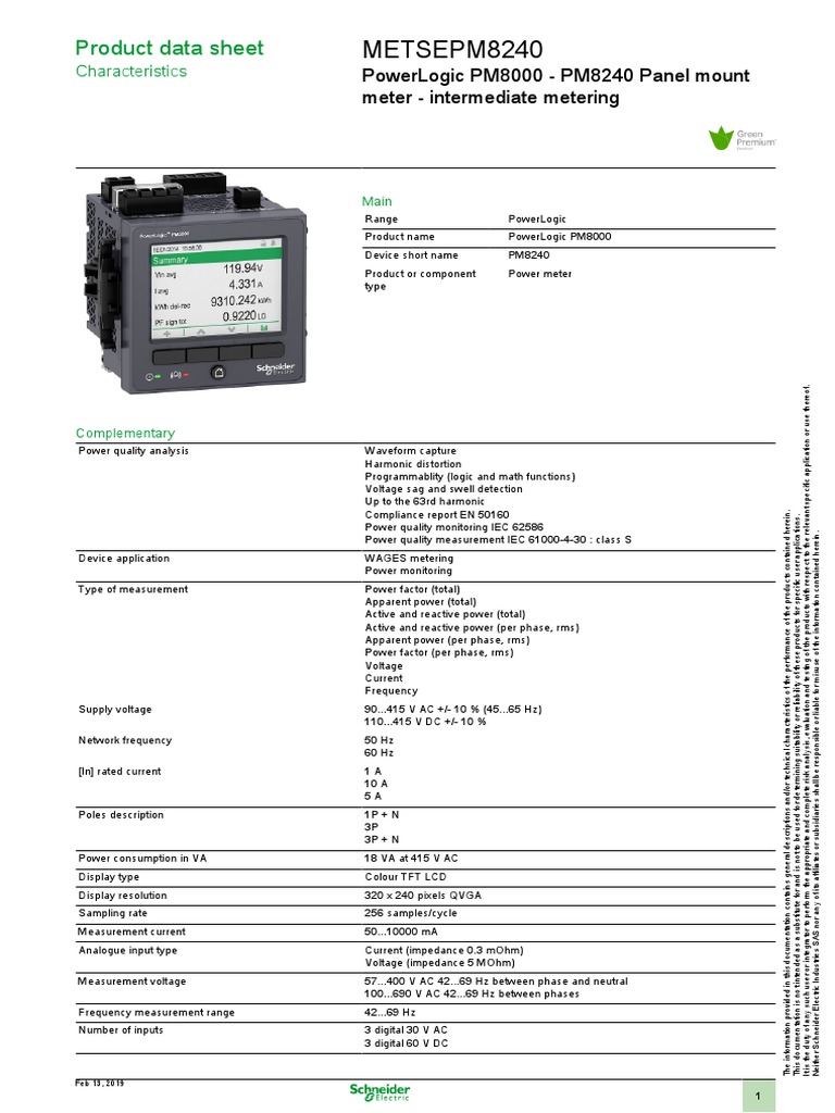 PowerLogic - 0.2S Class - 256 Samples Per Cycle | PDF | Ac Power ...
