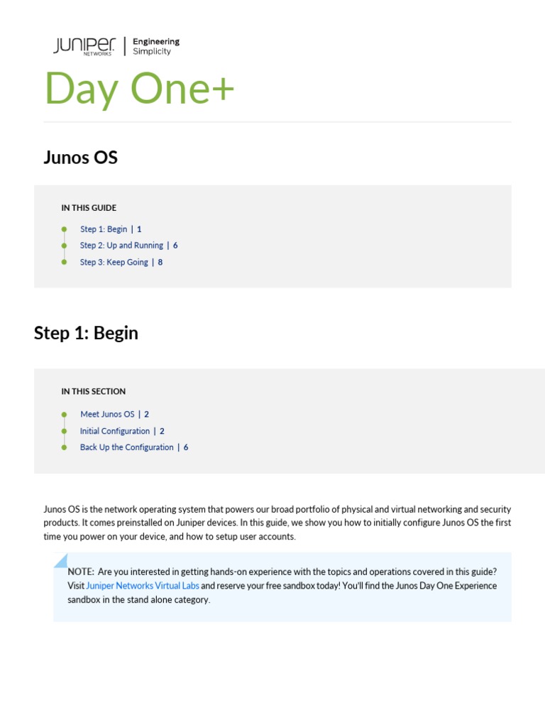 Junos Day One Plus | PDF | Computer Network | Command Line Interface