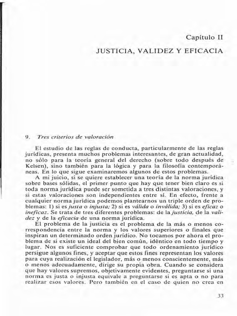 Bobbio - Justicia, Validez y Eficacia | PDF | La Ley natural | Justicia