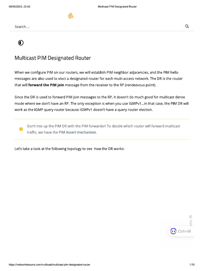 Lec-8 Multicast PIM Designated Router | PDF