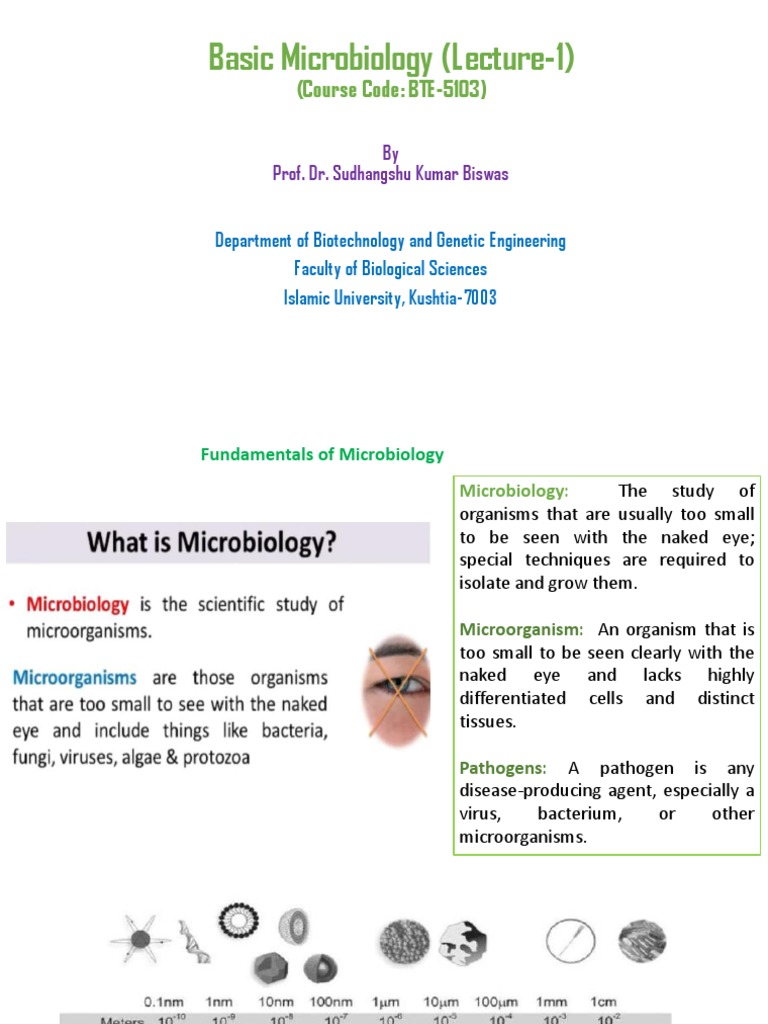 Introduction to Microbiology Basics | PDF | Microbiology | Louis Pasteur