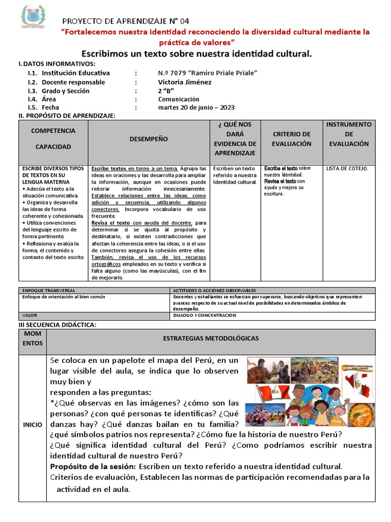 Com. 19 Junio Identidad Nacional | PDF | Evaluación | Aprendizaje