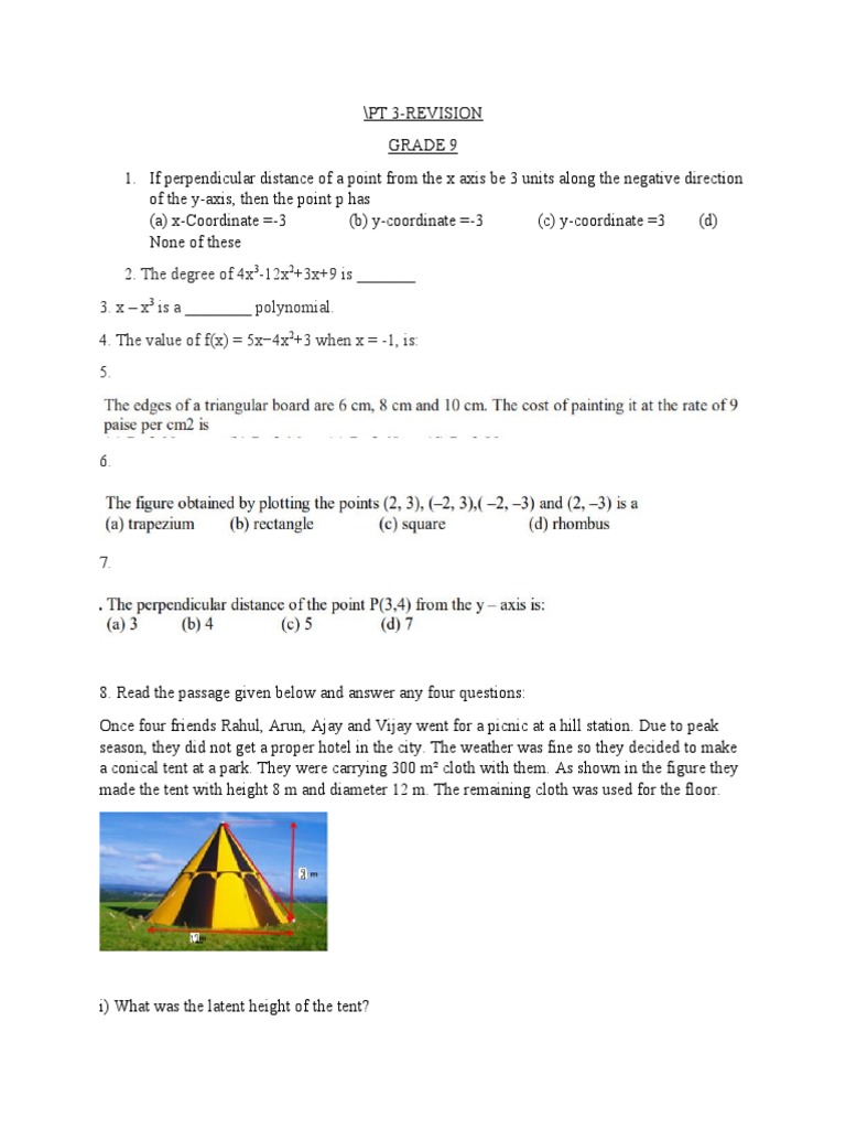 PT 3-Revision - GR9 | PDF