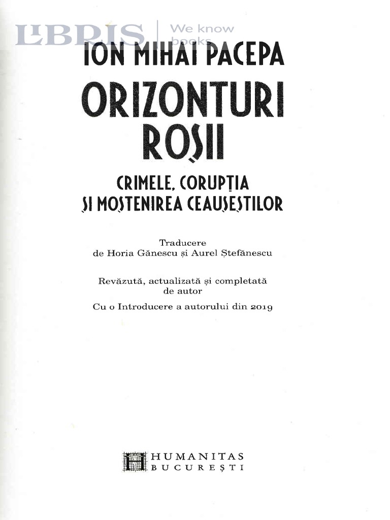 Orizonturi Rosii - Ion Mihai Pacepa | PDF