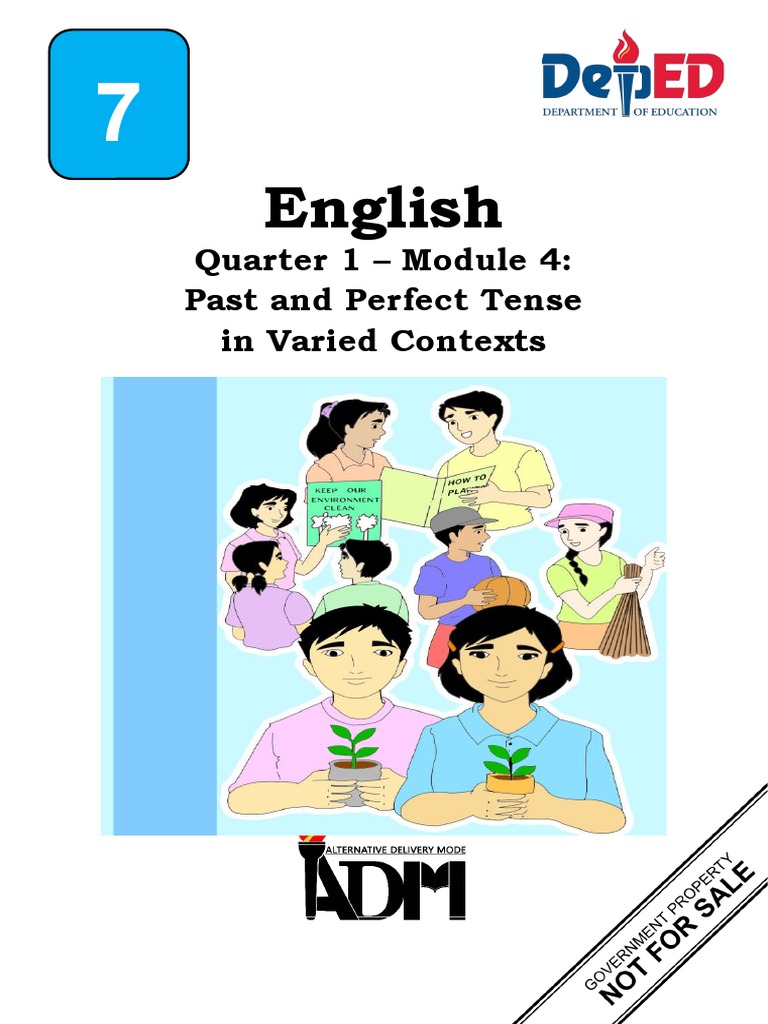 English 7 Module 4 Baria | PDF | Grammatical Tense | Verb
