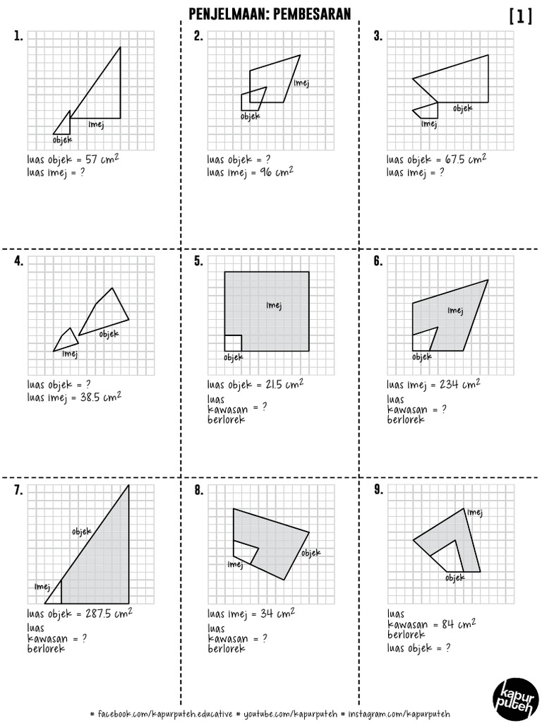 [Worksheet] Penjelmaan - Pembesaran | PDF