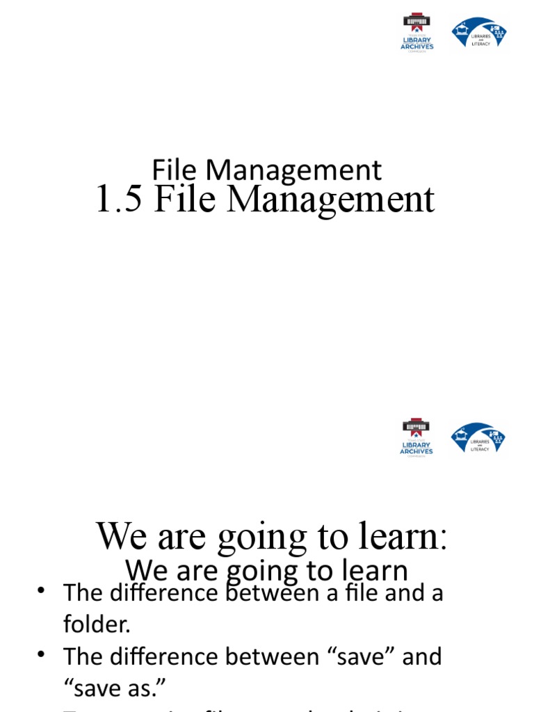 1.5 File Management Presentation | PDF | Computer File | Icon (Computing) 1.5 File Management Presentation | PDF | Computer File | Icon (Computing)