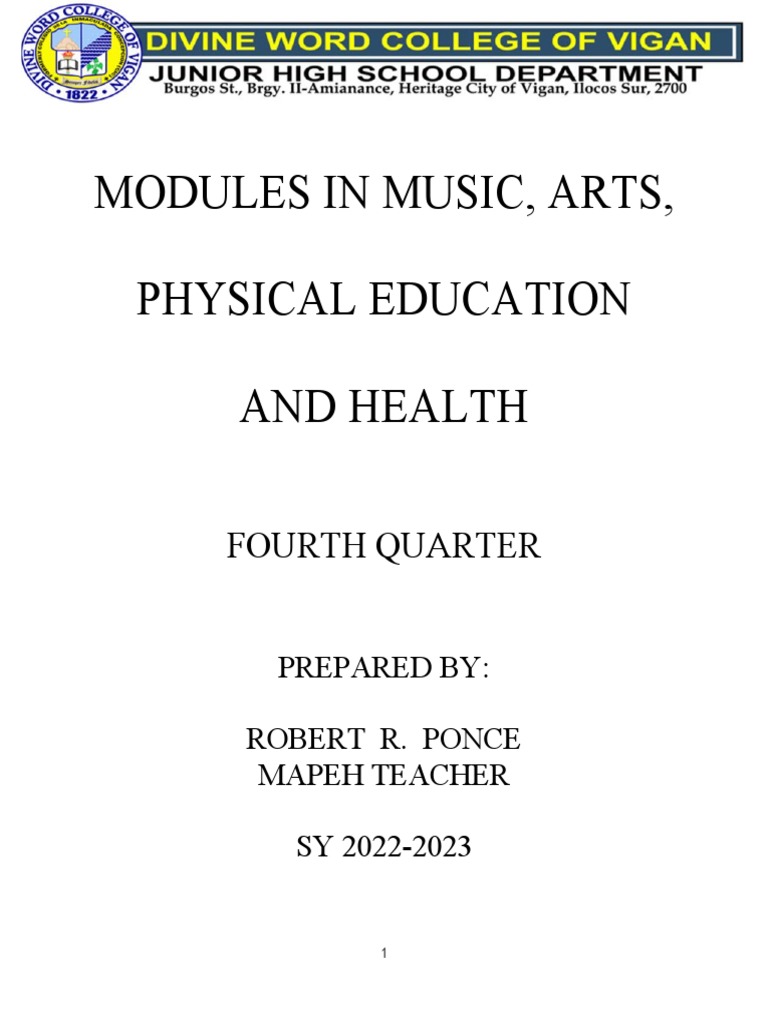 A.-4-MAPEH-9-MODULE-4-SY-2021-2022 (1) | PDF | Self Harm | Mental Disorder
