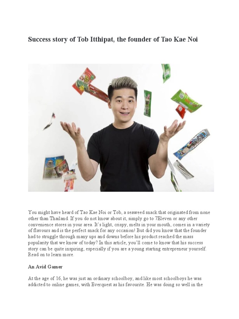 Success Story of Tob Itthipat | PDF | Chestnut | Economies