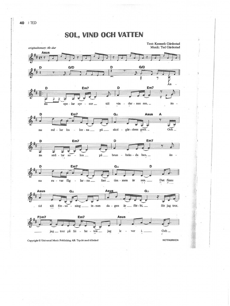 Sol-vind-och-vatten-sång | PDF