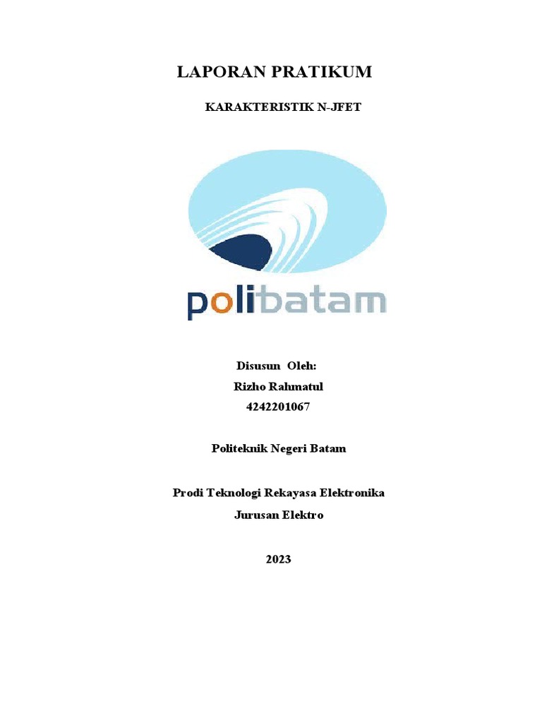 Laporan Praktikum JFET Rizho Rahmatul - 4242201067 | PDF