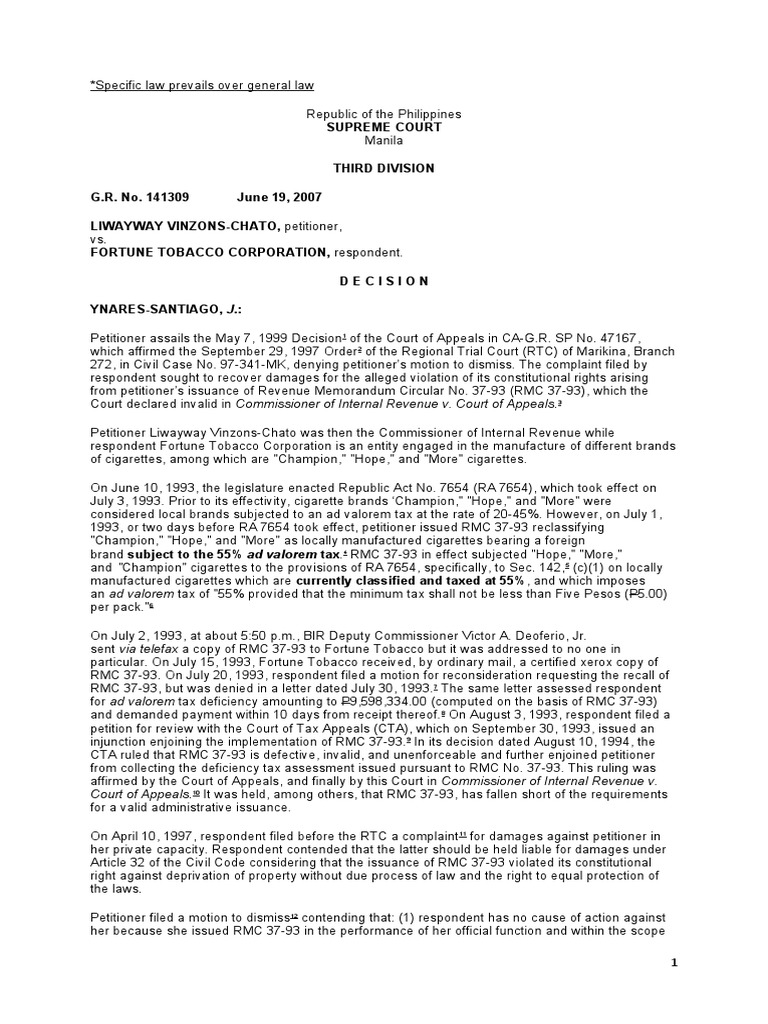 Specific Law Prevails Over General Law | PDF | Tort | Legal Liability