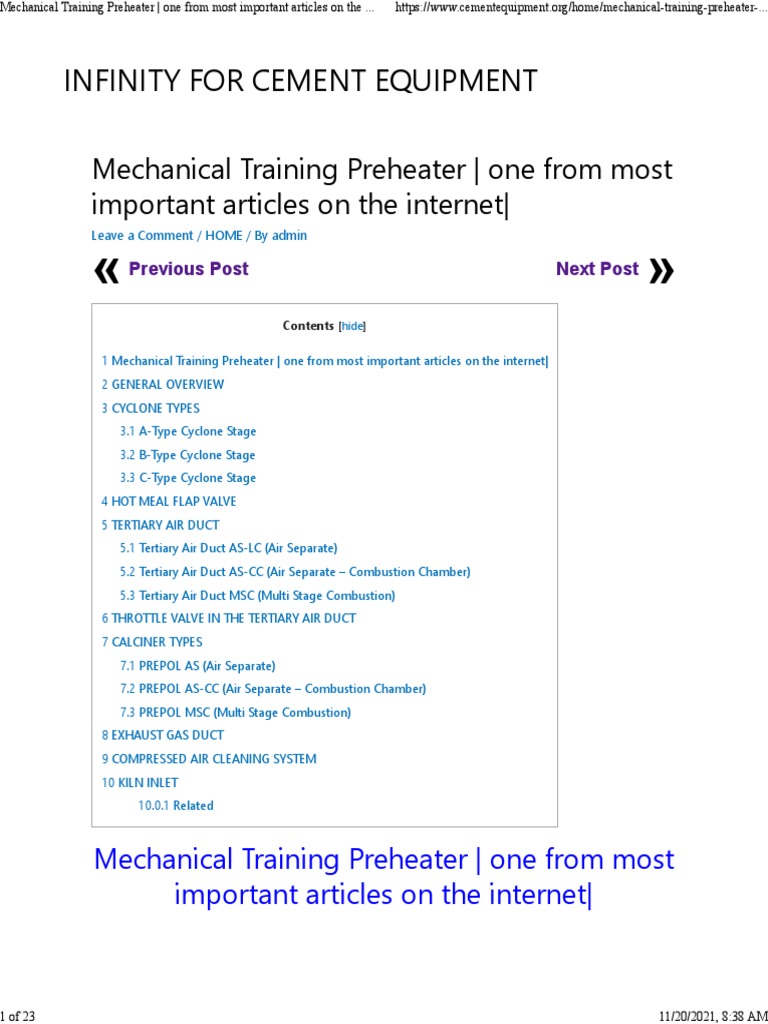 Mechanical Training, Pyro Process Section | PDF | Combustion ...