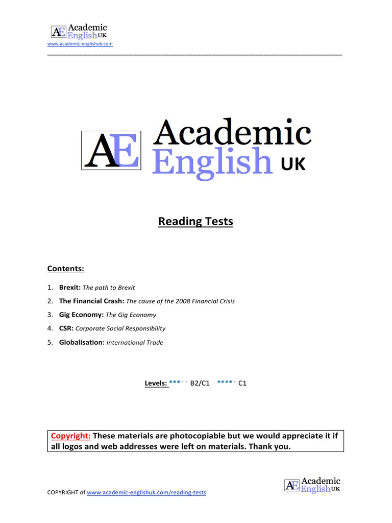 Reading Test Book AEUK | PDF | Mortgage Loan | Subprime Lending
