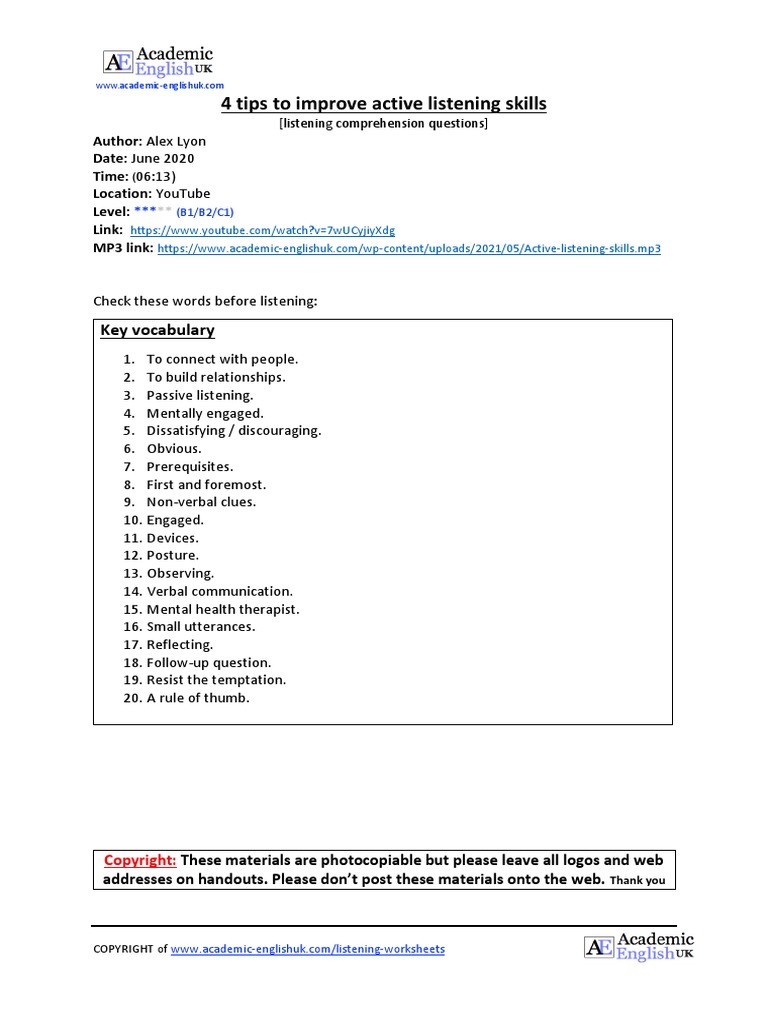 4-tips-to-improve-active-listening-skills-AEUK | PDF | Nonverbal ...