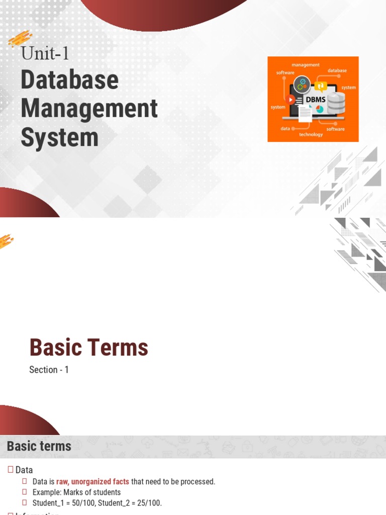 Unit 1 Lecture 1 | PDF | Databases | Data Warehouse Unit 1 Lecture 1 | PDF | Databases | Data Warehouse