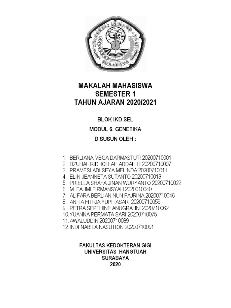 Makalah DKK Kel 1 Kelainan Genetik | PDF