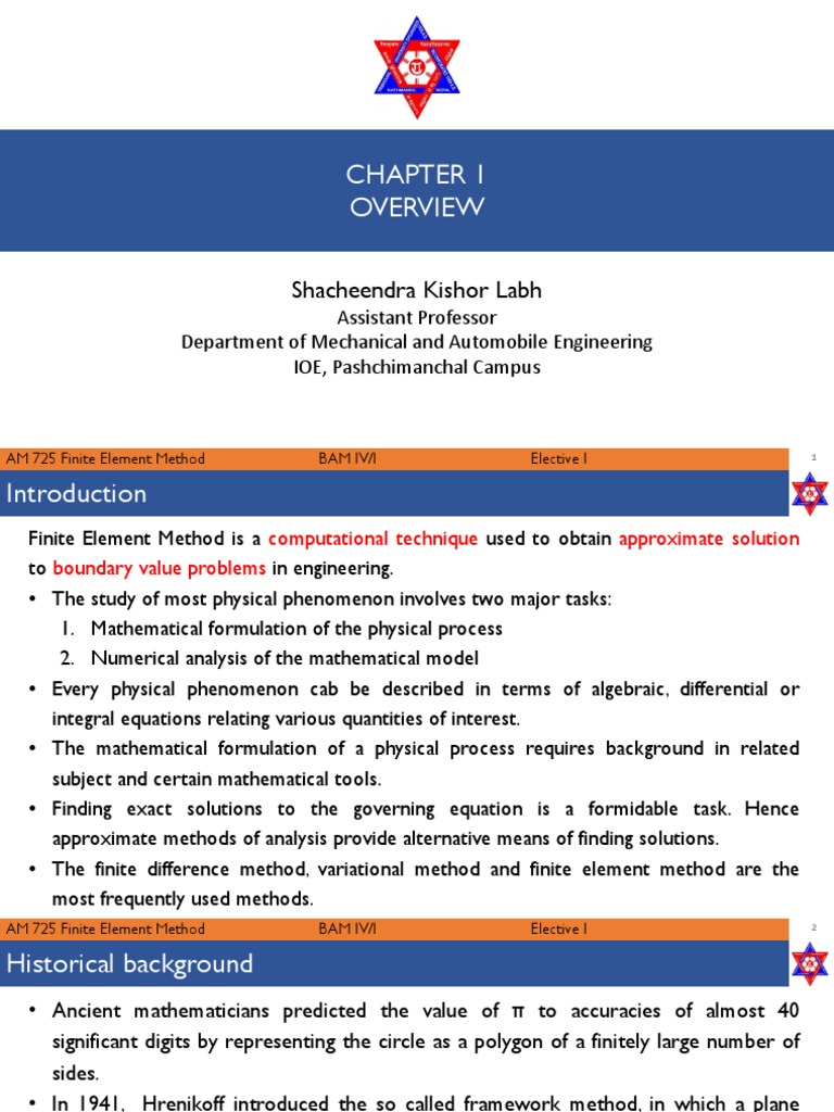 01 Chapter 1 | PDF | Finite Element Method | Equations