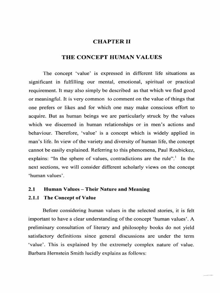 Understanding Human Values Concept | PDF | Conscience | Reason