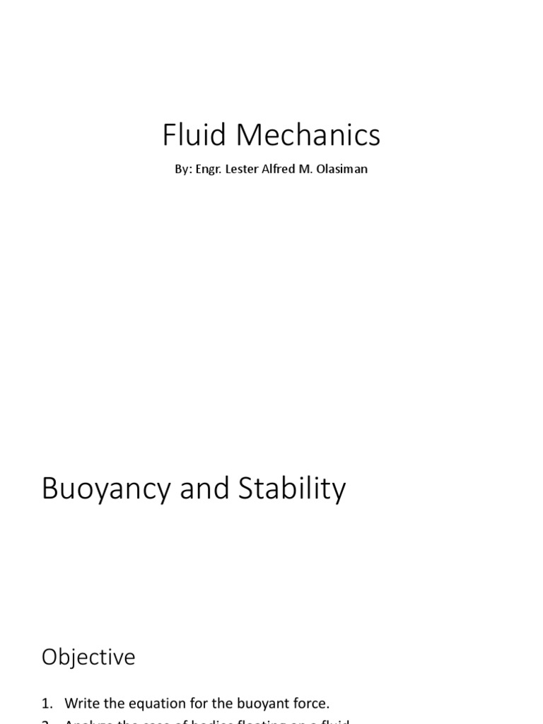 Buoyancy and Stability | PDF | Buoyancy | Liquids