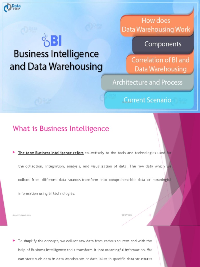 Bi Lecture 3 - 2023 | PDF | Data Warehouse | Business Intelligence