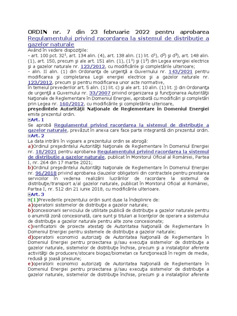 Ordinul ANRE NR 7 Din 2024 | PDF