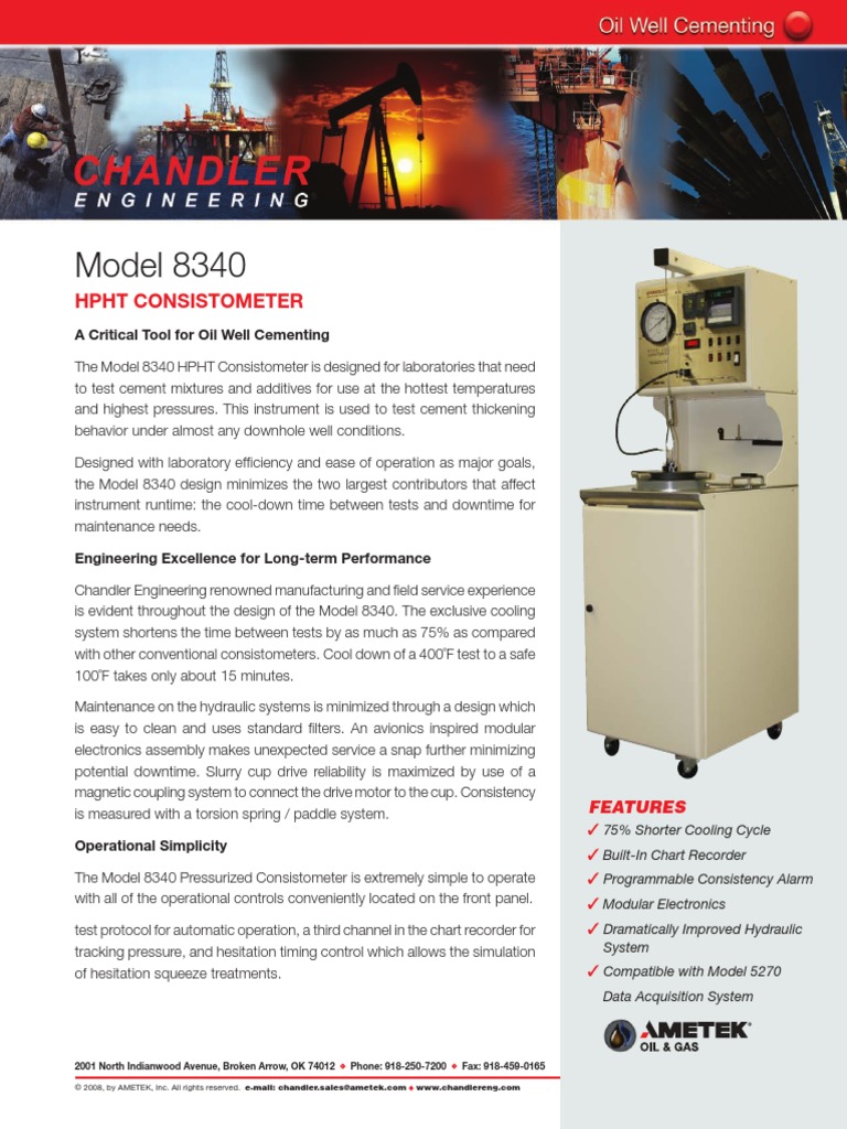 Consistometer HPHT Model - 8340 | PDF | Physical Sciences