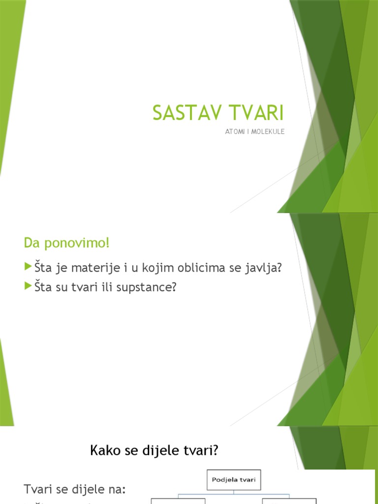 Sastav Tvari 3 Hemija | PDF